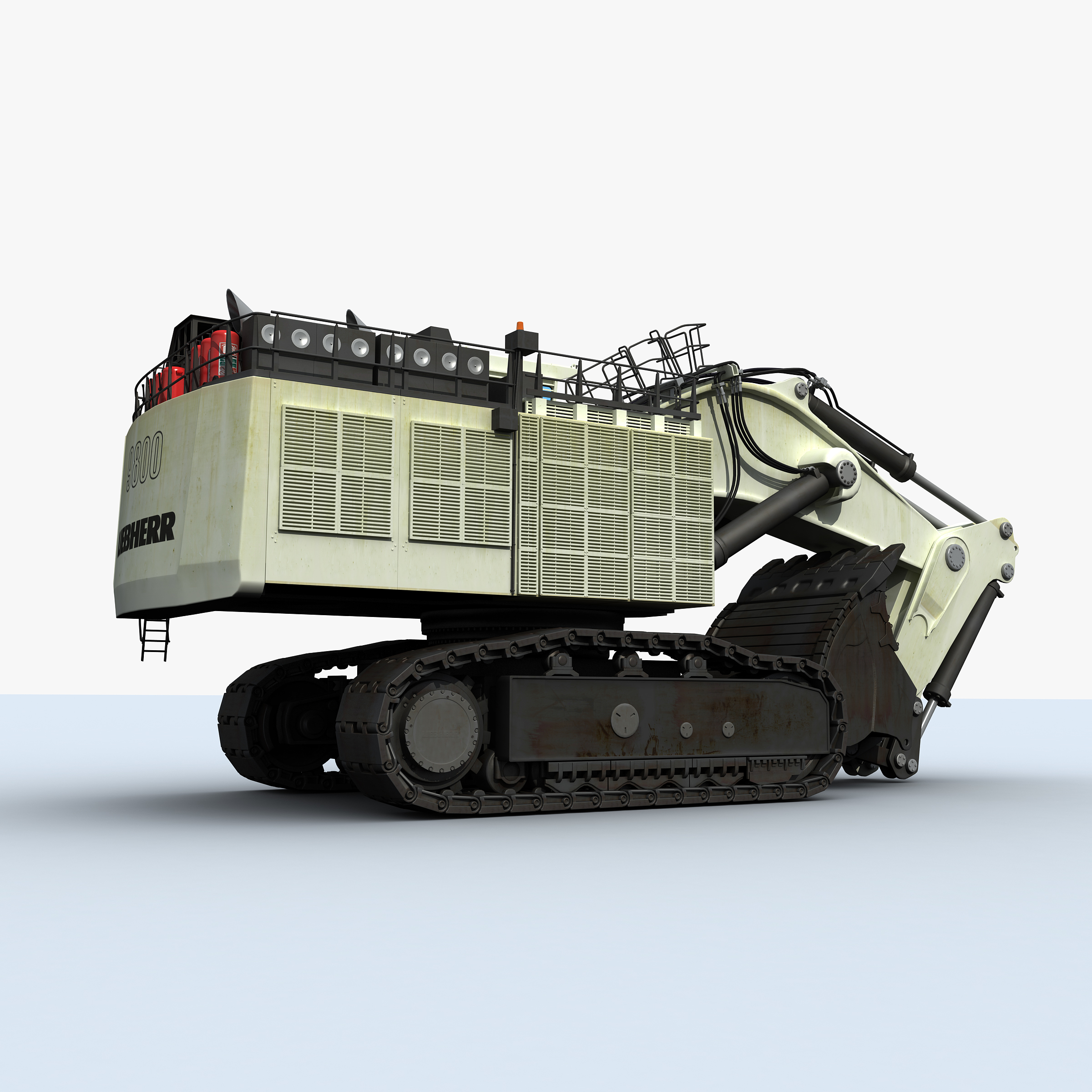 liebherr r9800 mining excavator 3d obj
