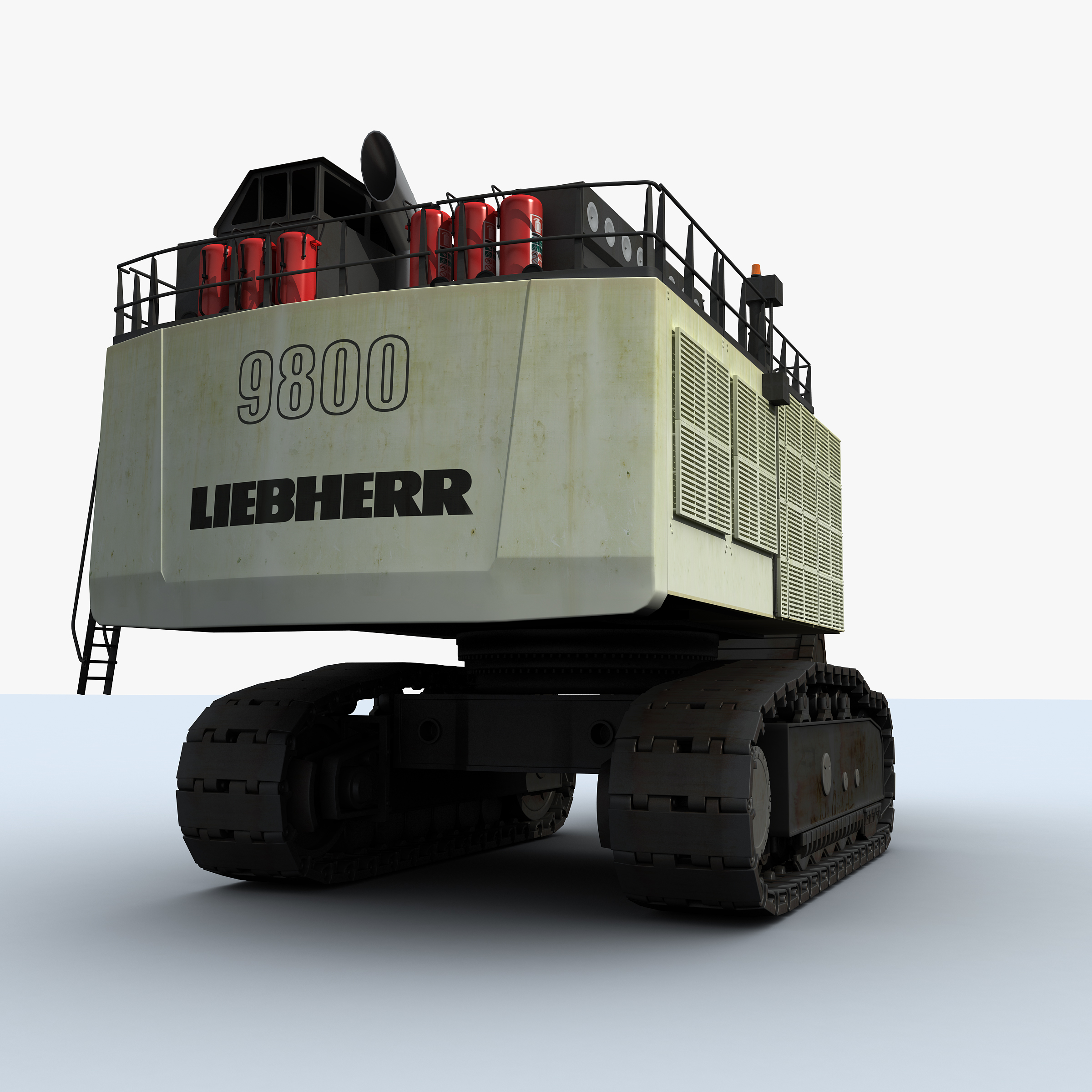 liebherr r9800 mining excavator 3d obj