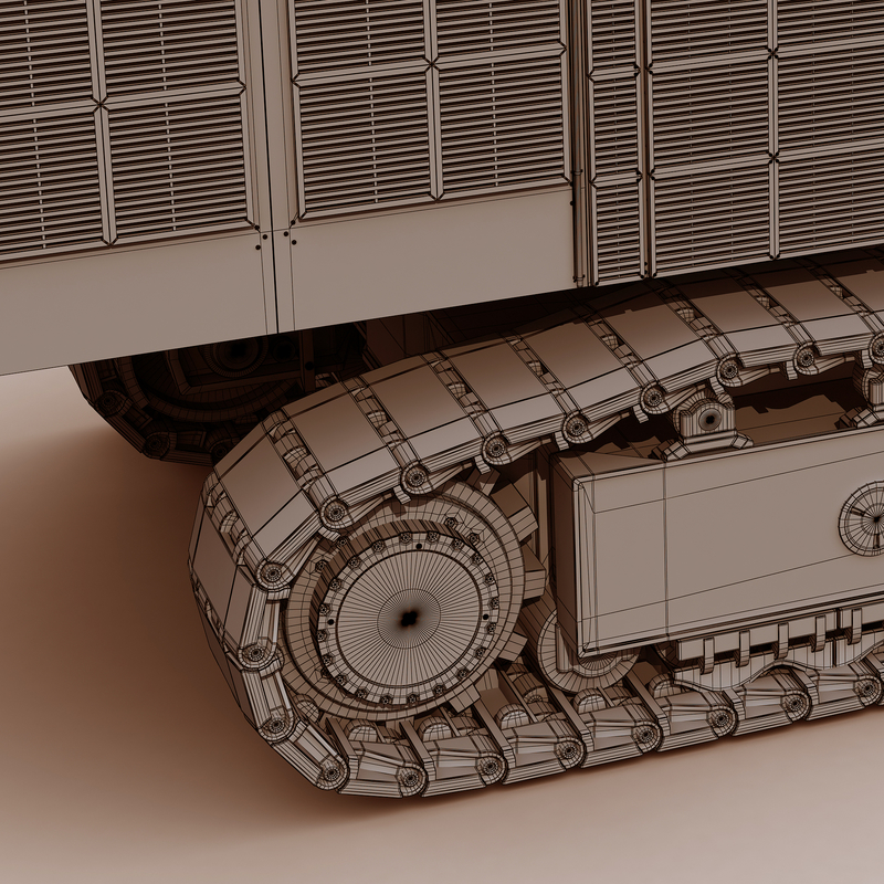liebherr r9800 mining excavator 3d obj