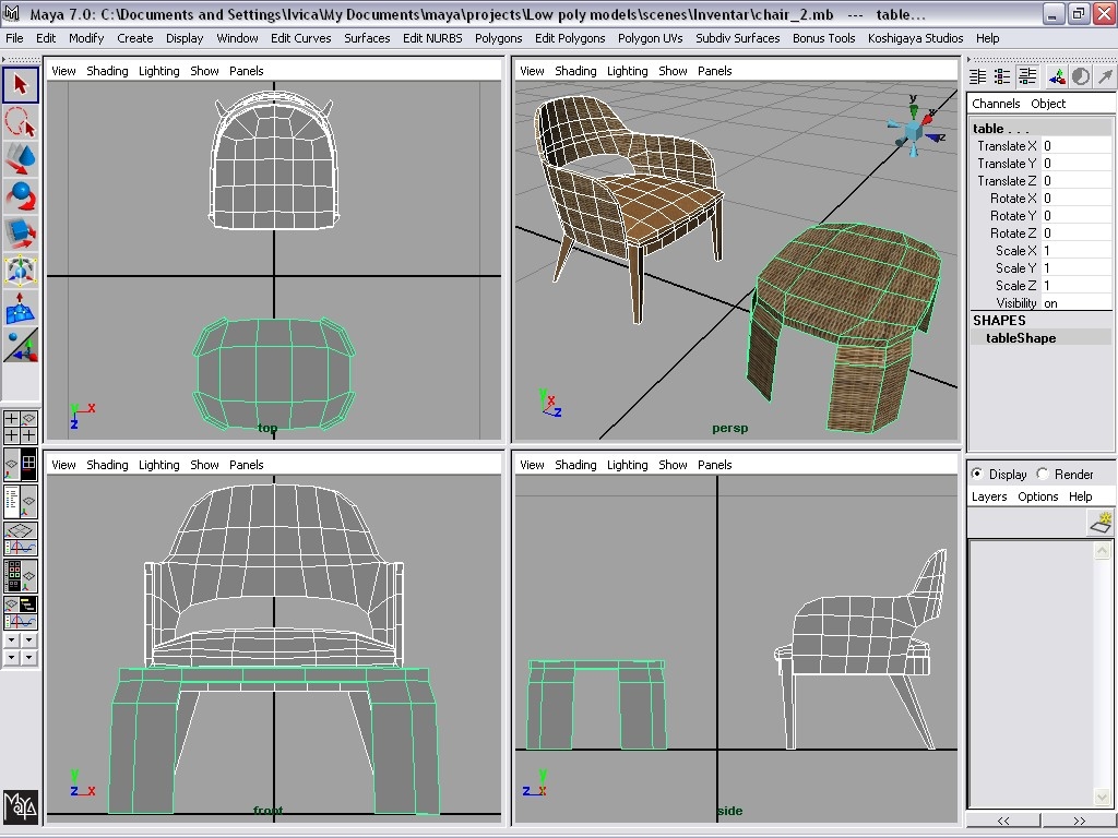 maya table chair