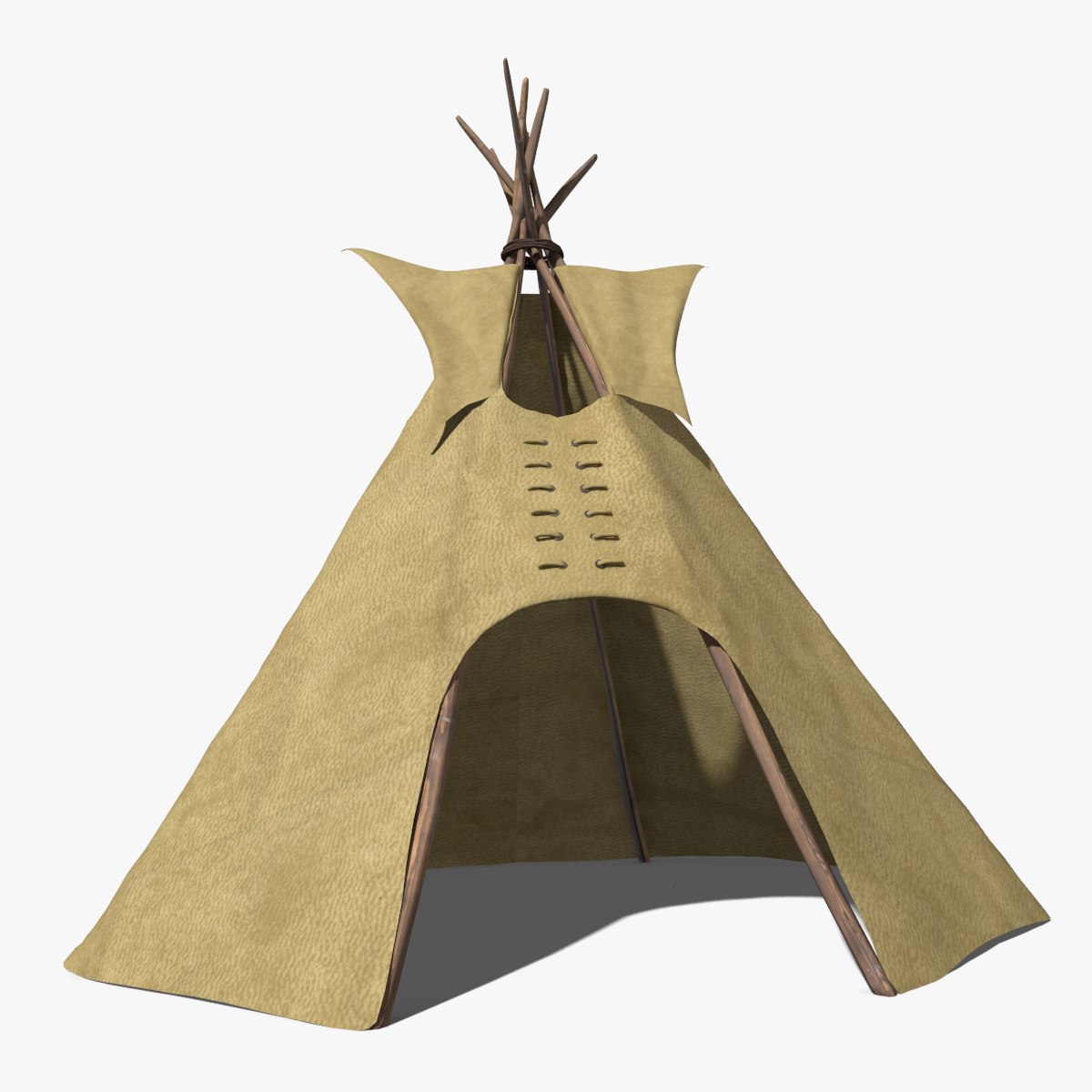 3d model of tipi tent