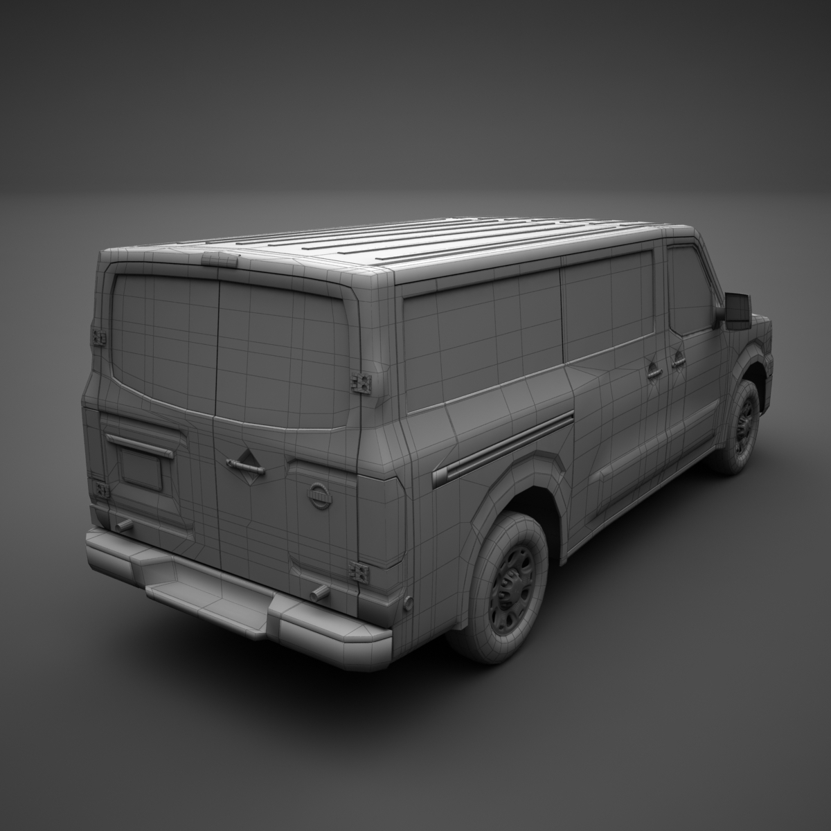 nissan nv passenger van 3d model
