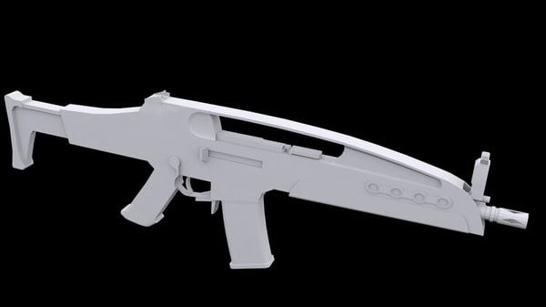 free gun xm8 rifle 3d model