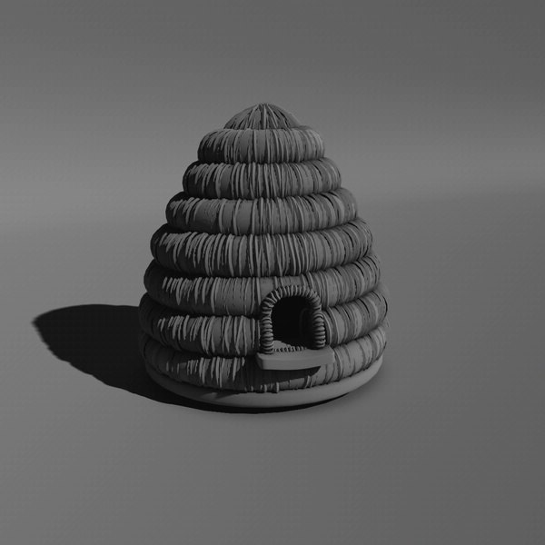 3d model beehive bee