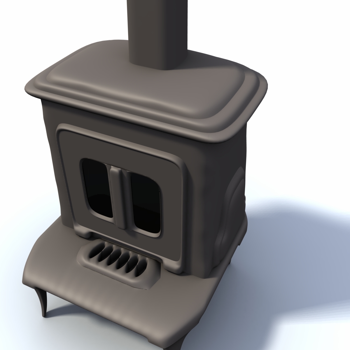 wood-burning stove 3d model
