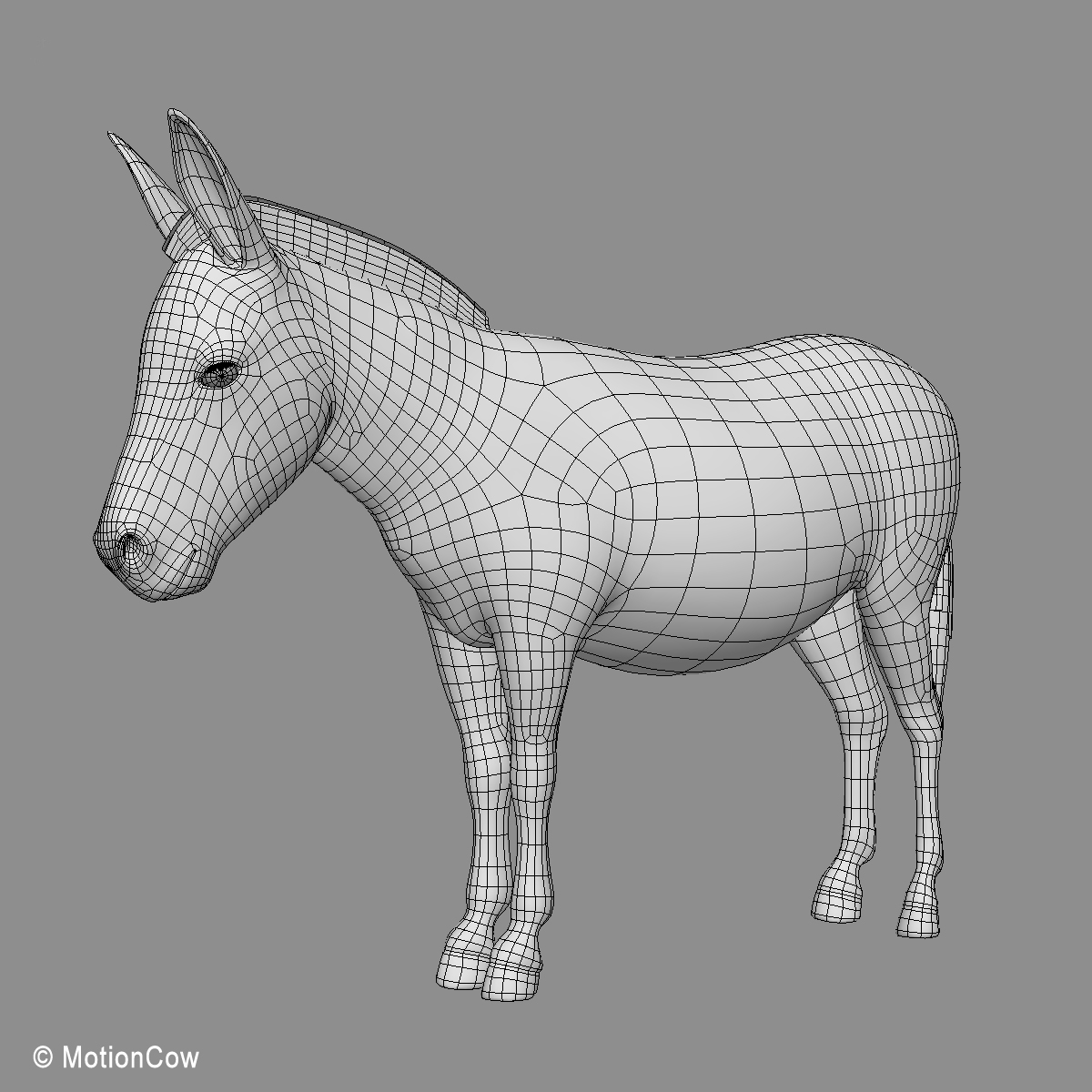 maya rigged donkey