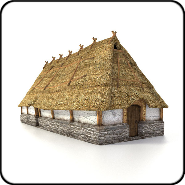 3d longhouse germanic early model