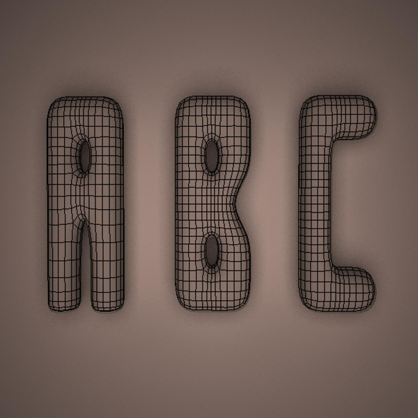 alphabet 3d model