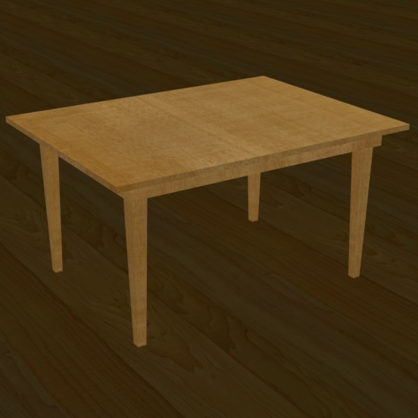 realistic table 3d model