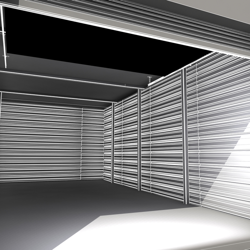 storage garage animation 3d model