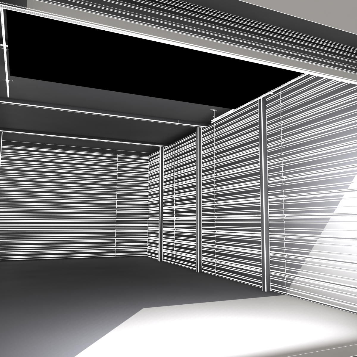 storage garage animation 3d model