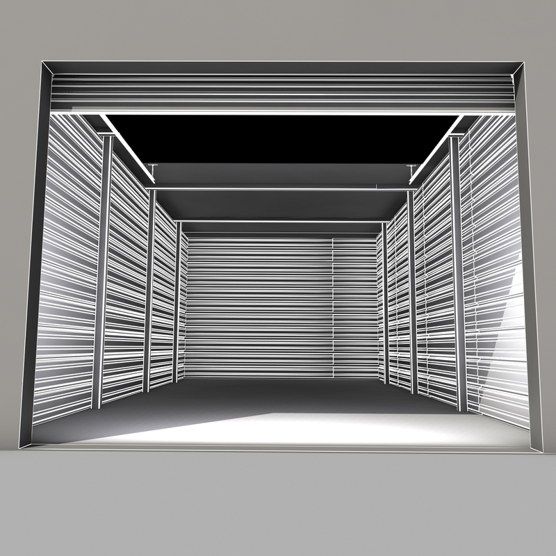 storage garage animation 3d model