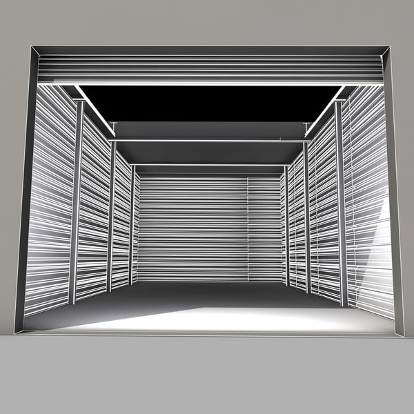 storage garage animation 3d model