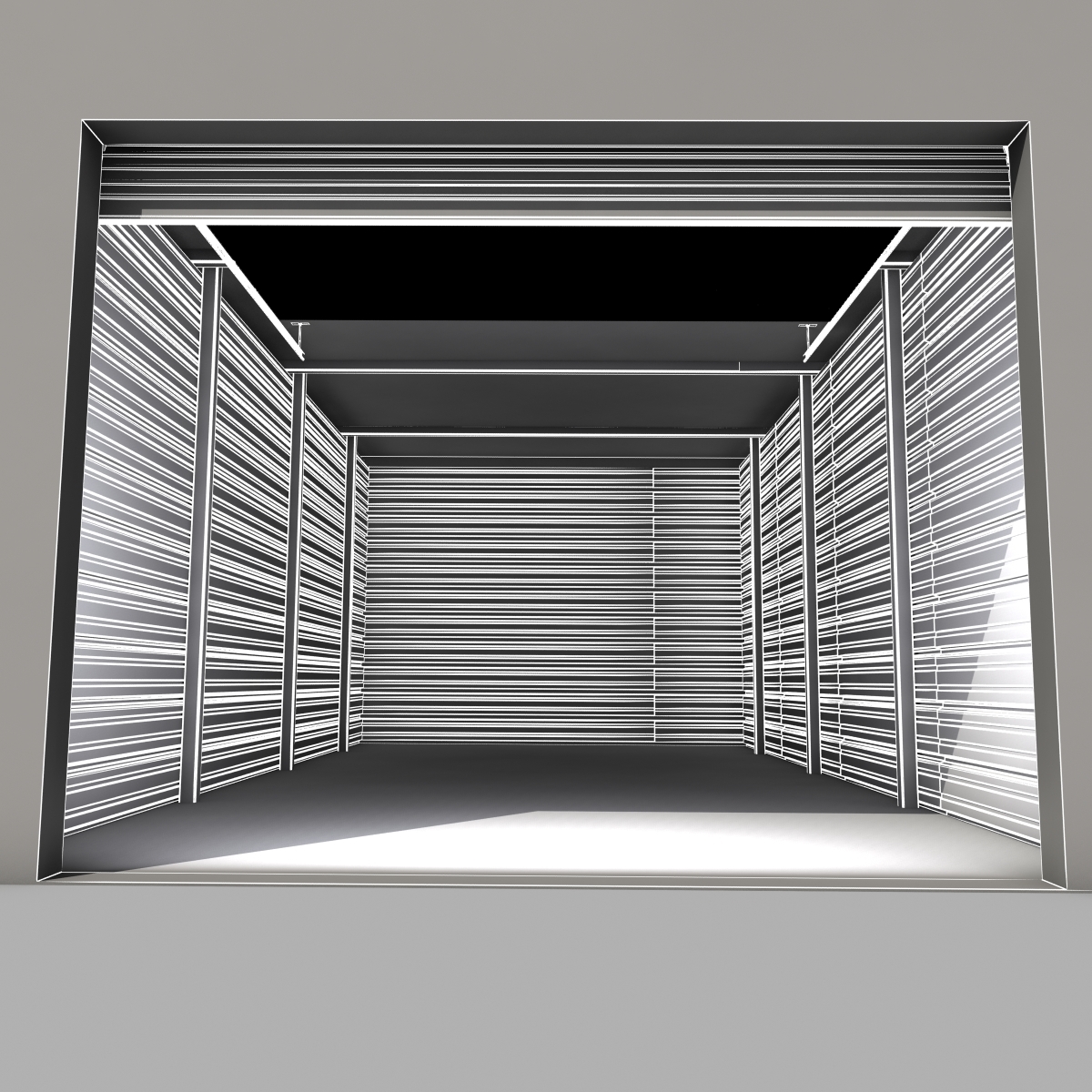 storage garage animation 3d model