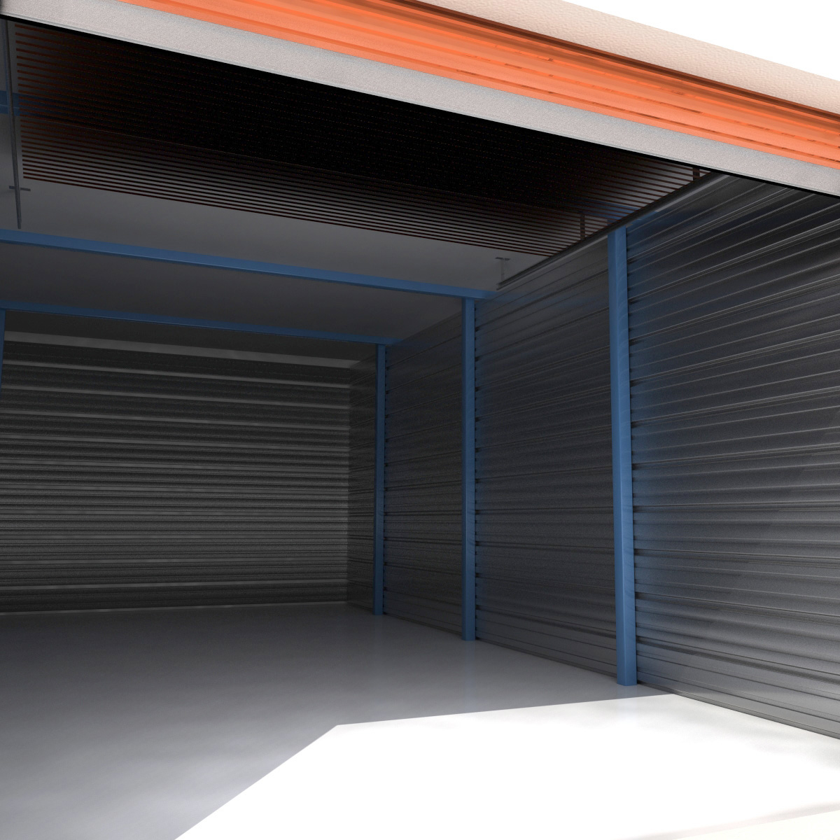 storage garage animation 3d model
