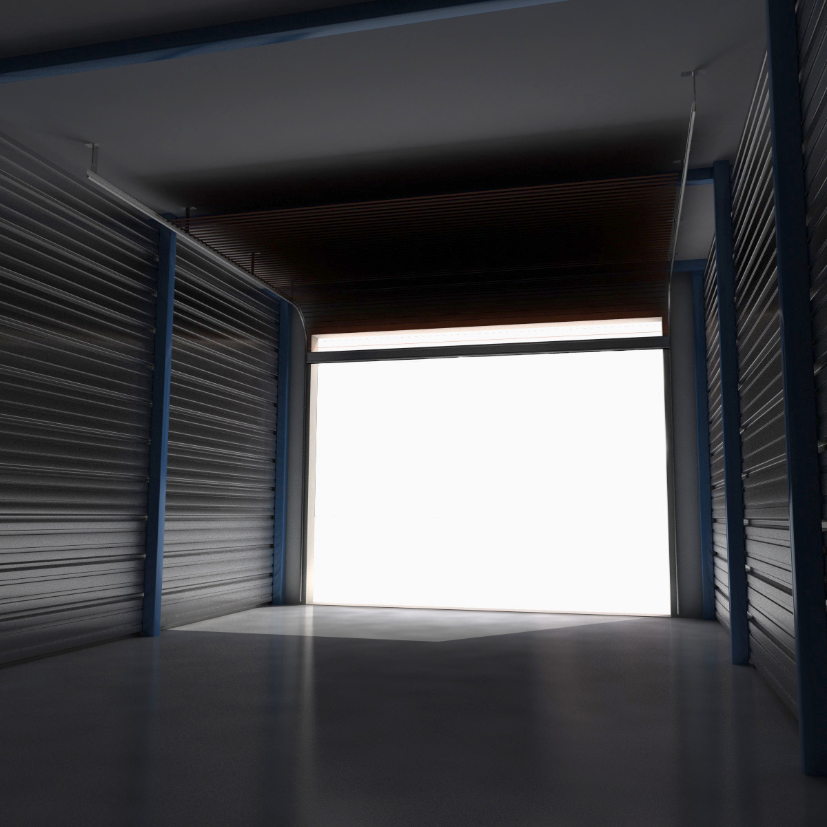 storage garage animation 3d model
