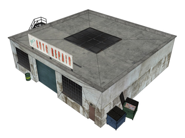 3d auto repair garage shop