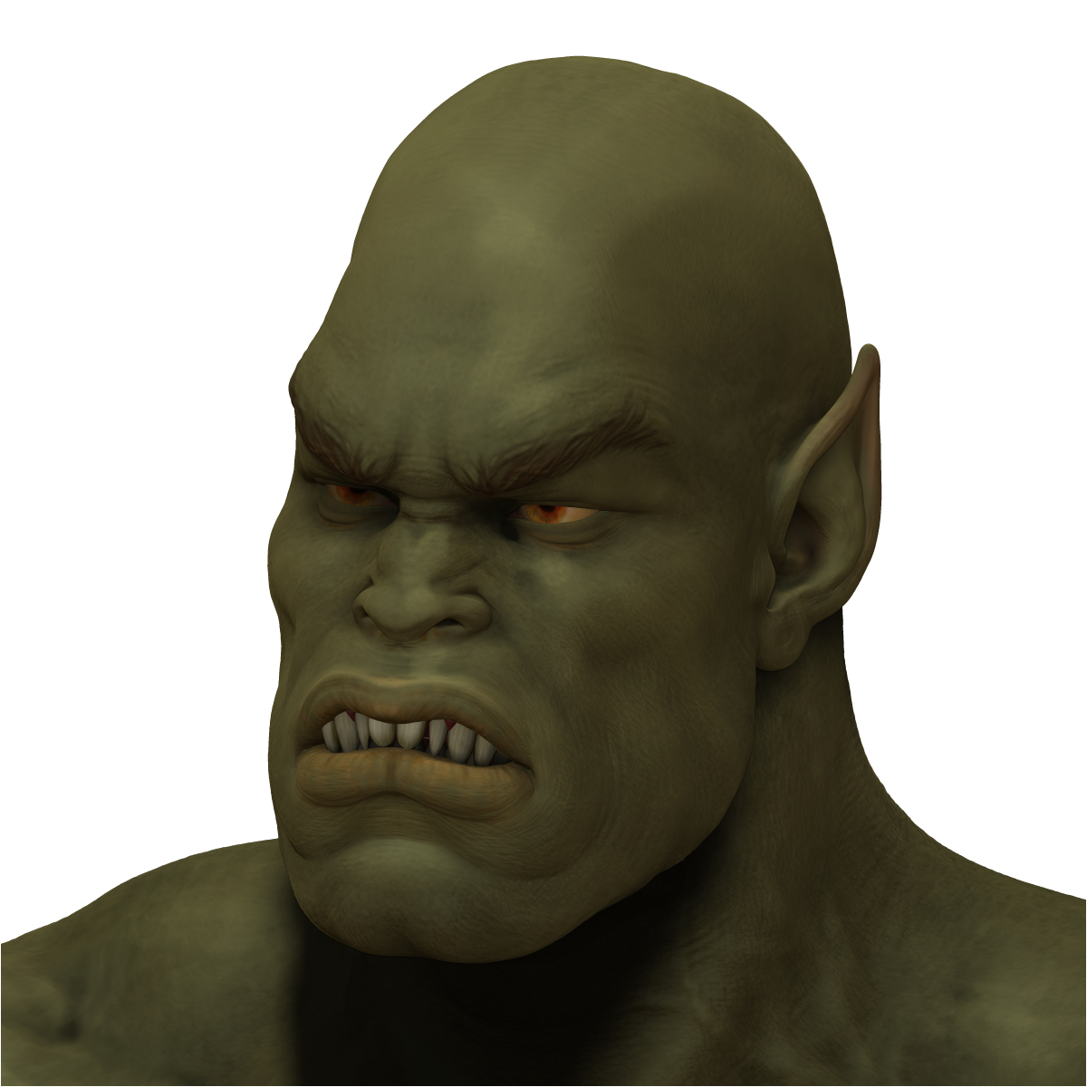 free orc head 3d model