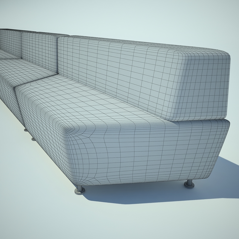 steelcase office sofa 3d model