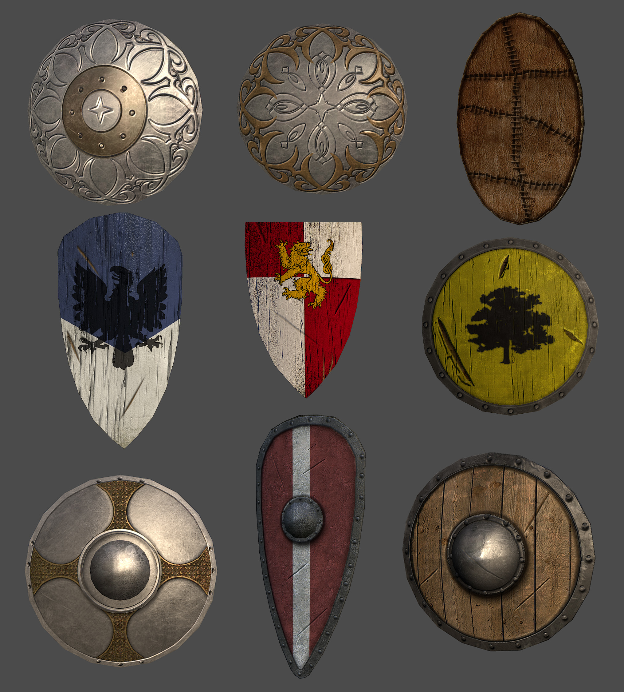3d model shield
