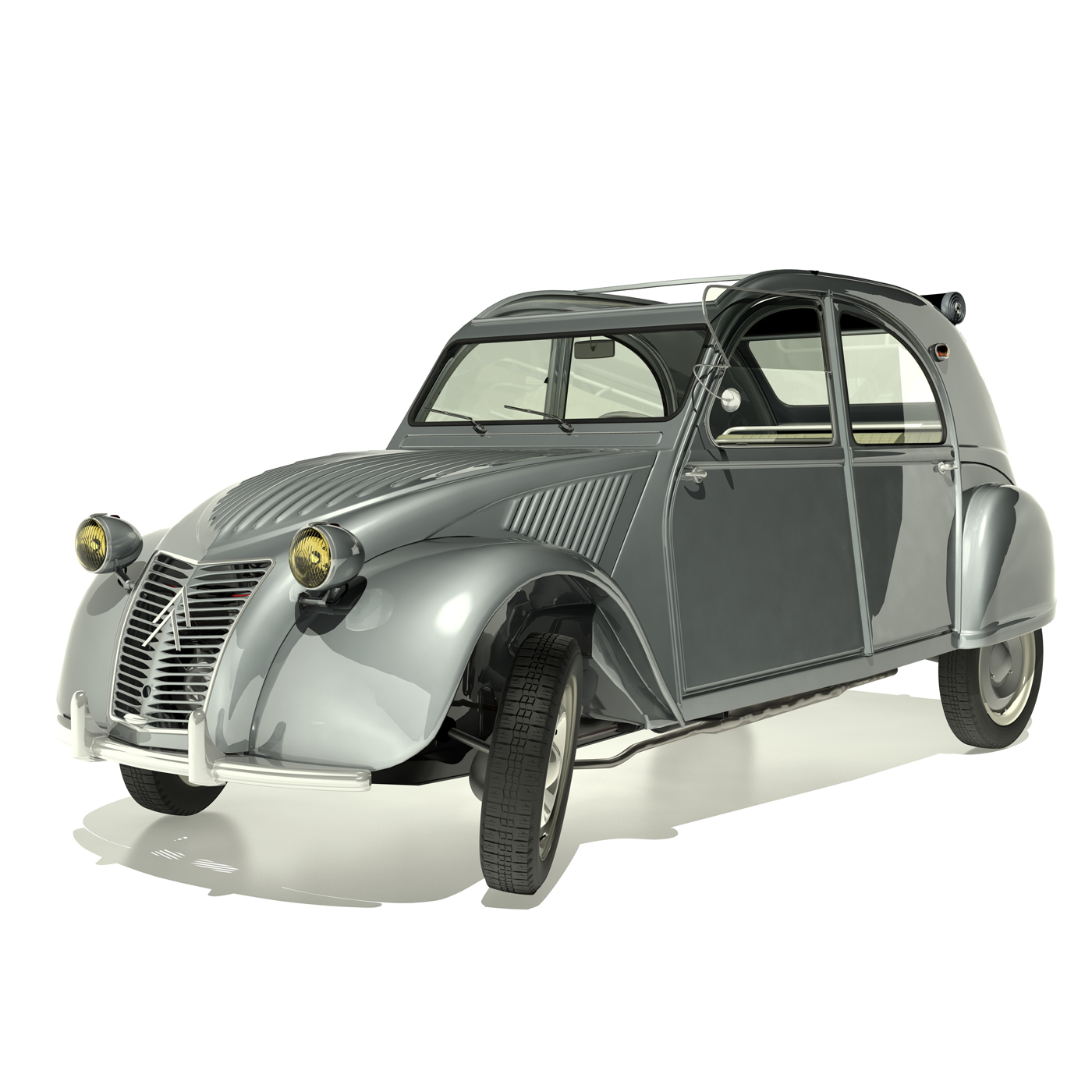 classic citroen 2cv 1958 3d model