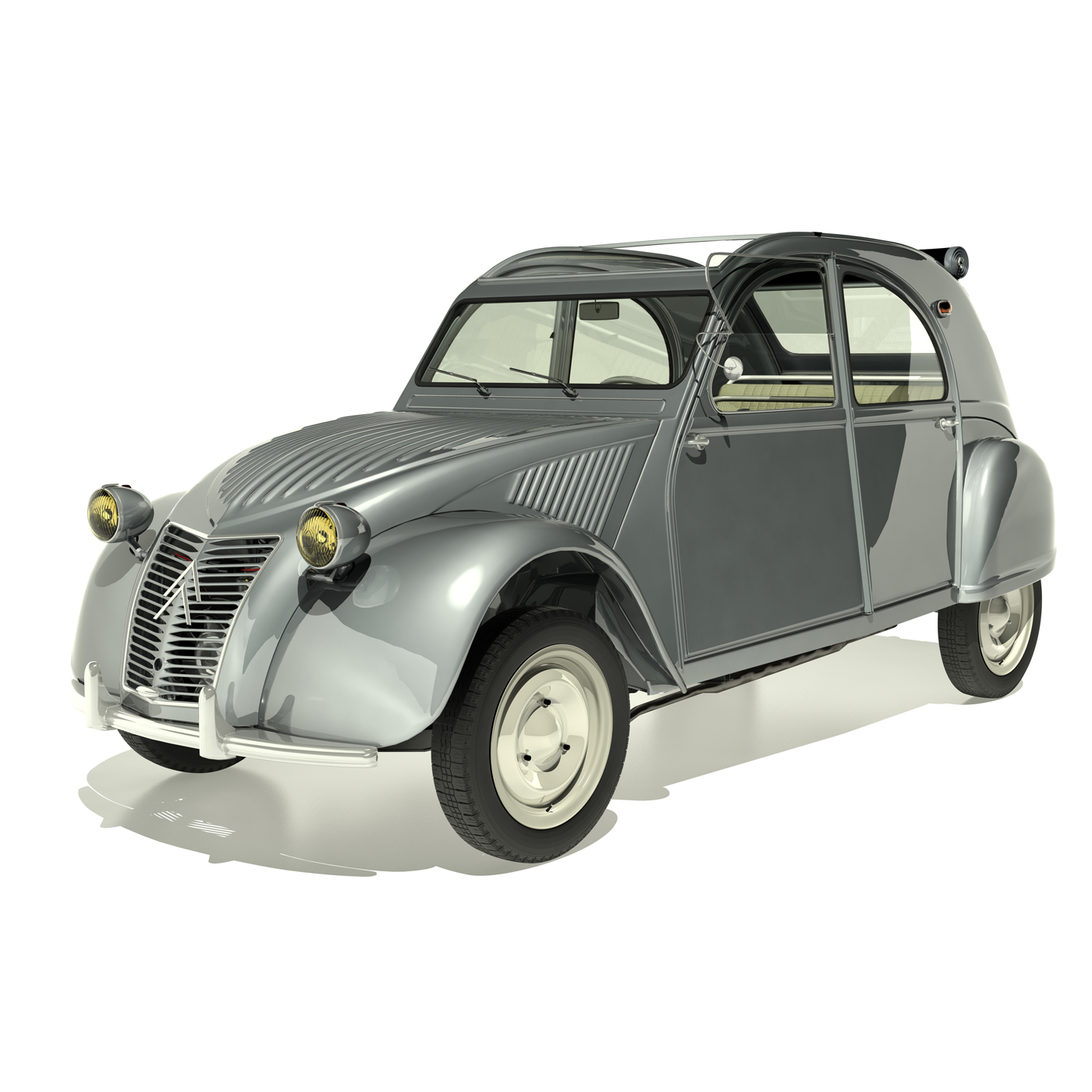 classic citroen 2cv 1958 3d model