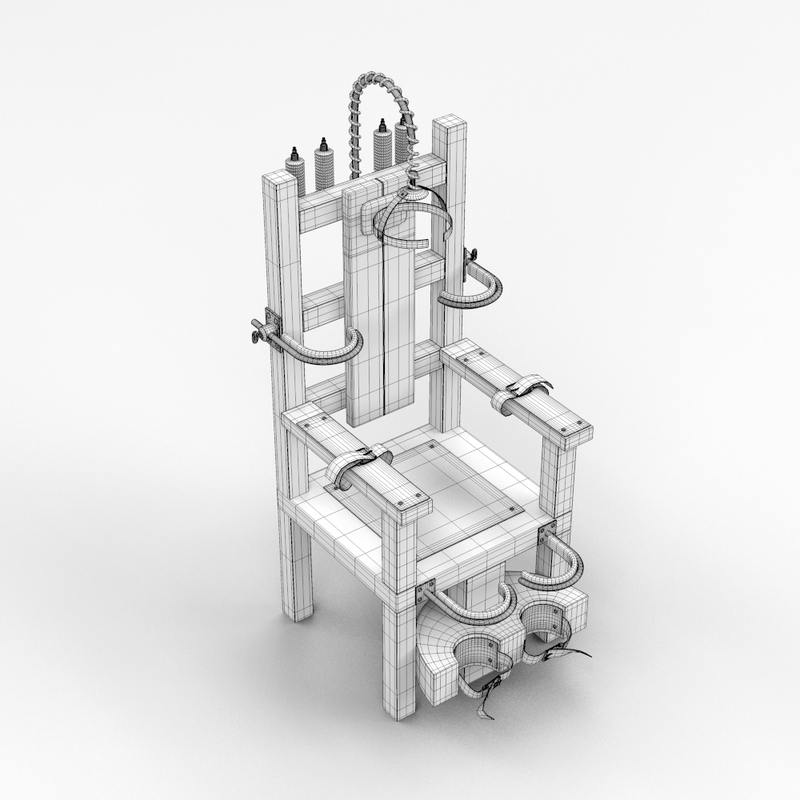 3d model of electric chair