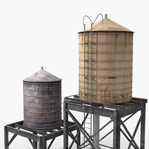 obj roof-top water tanks