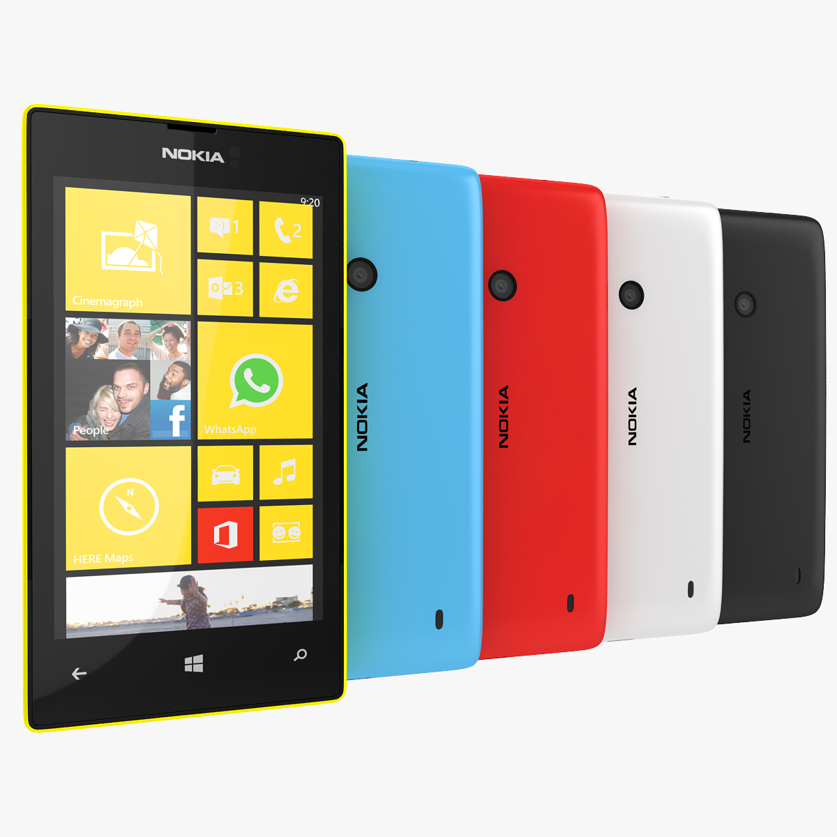 3d nokia lumia 520 red