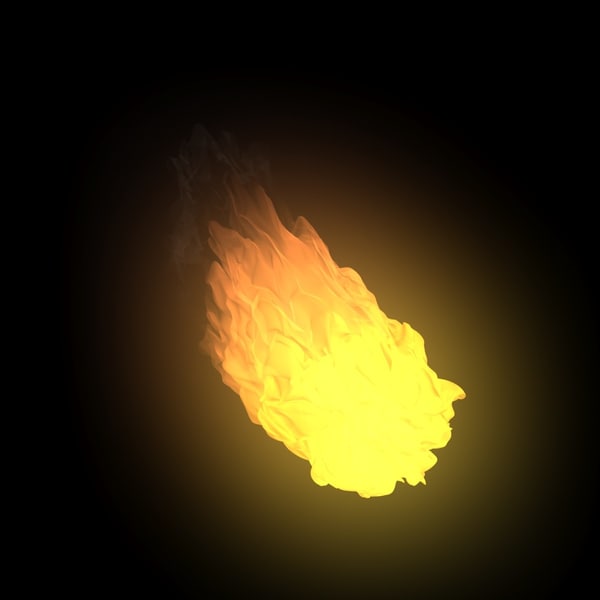 3d model animating fireball