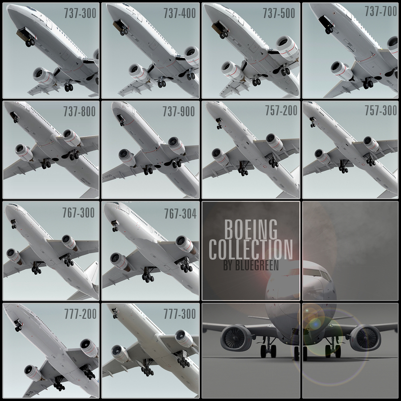 3d model boeing planes