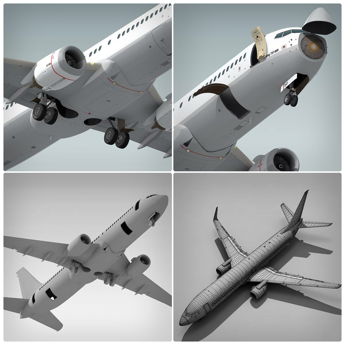 3d model boeing planes