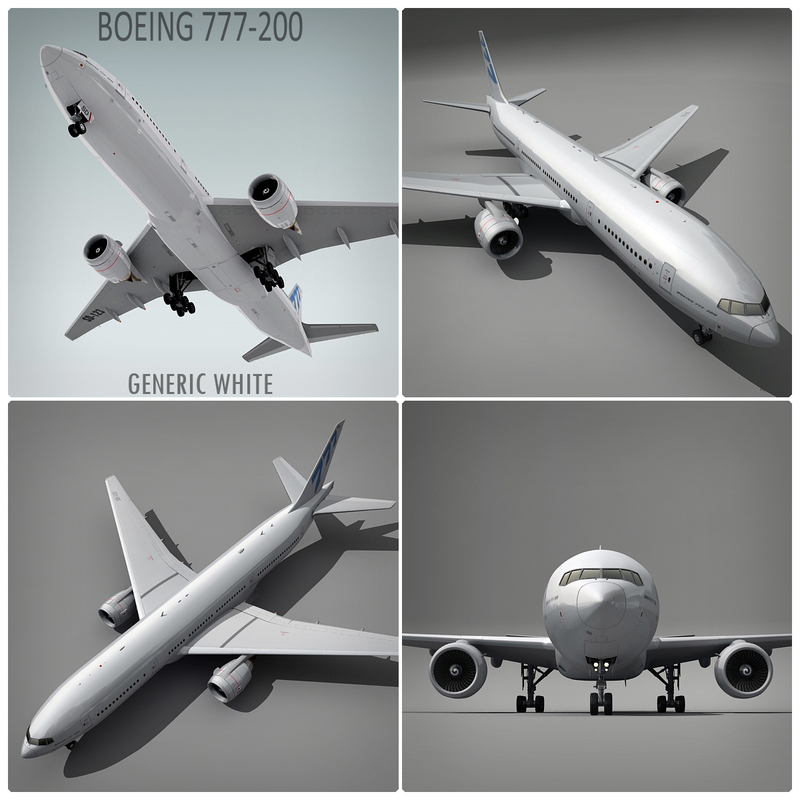 3d model boeing planes