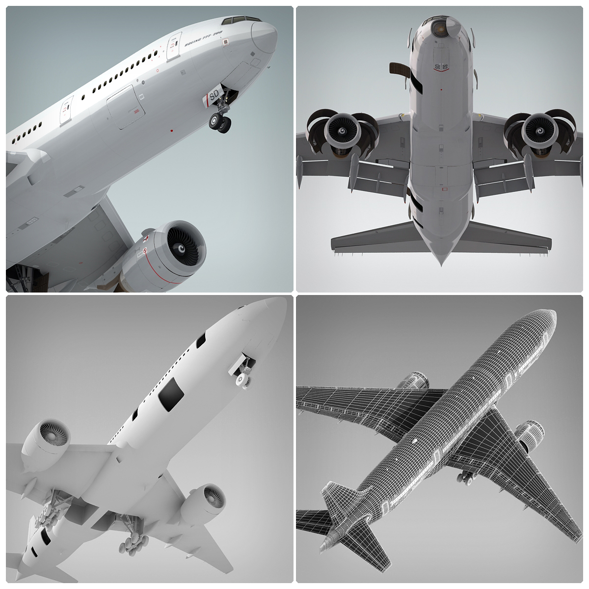 3d model boeing planes