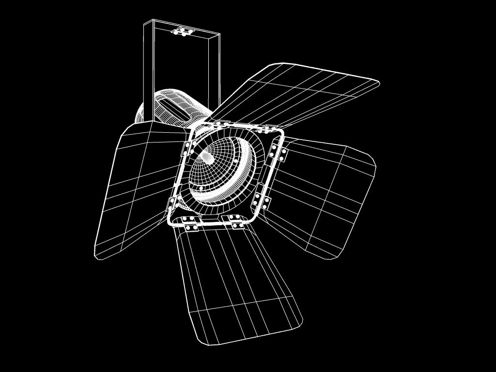studio fresnel light 3d x