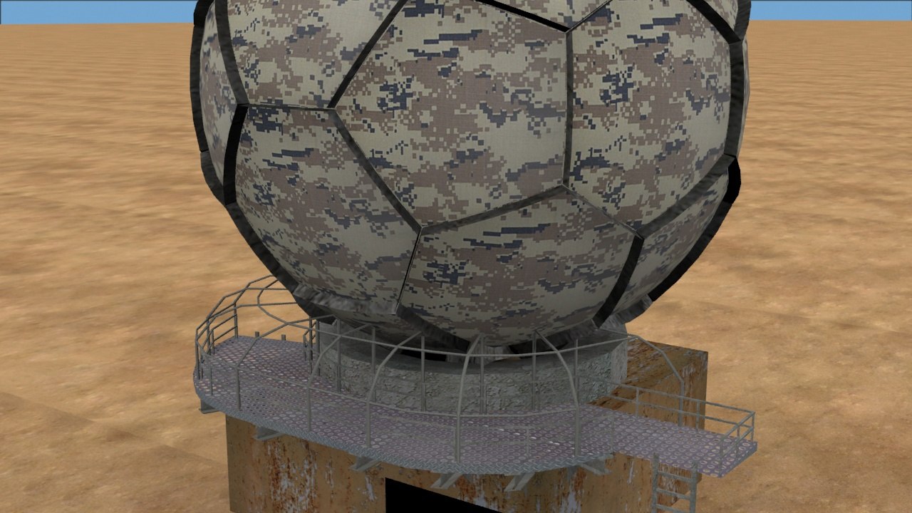 3d model radar dome 1