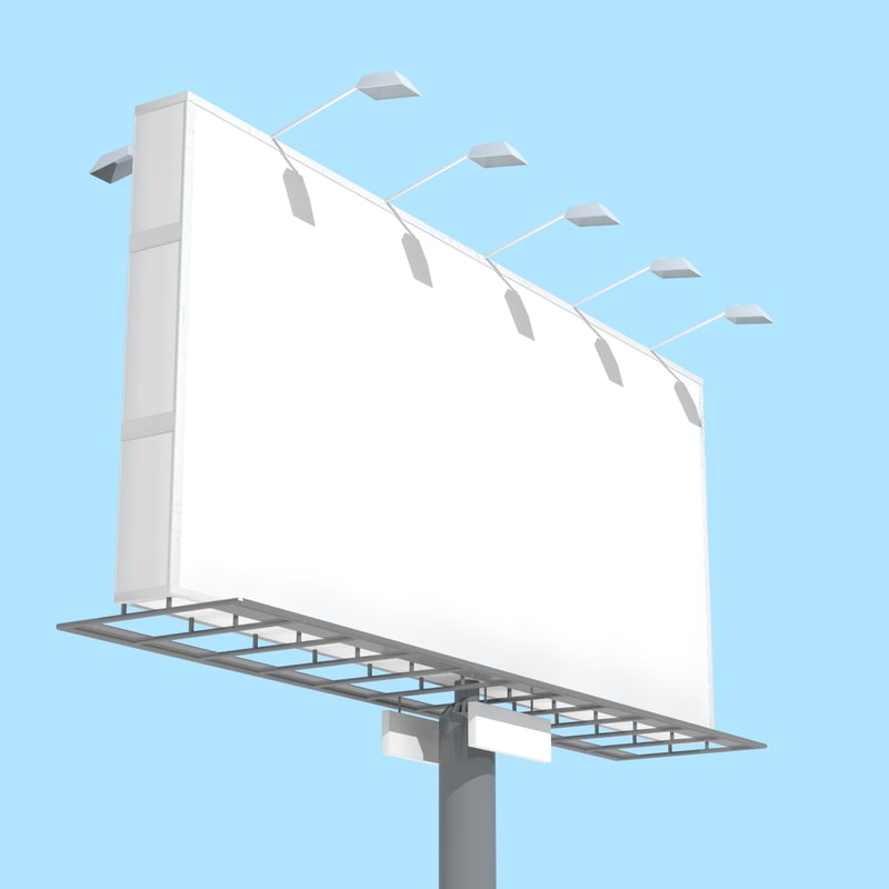 3d model road banner