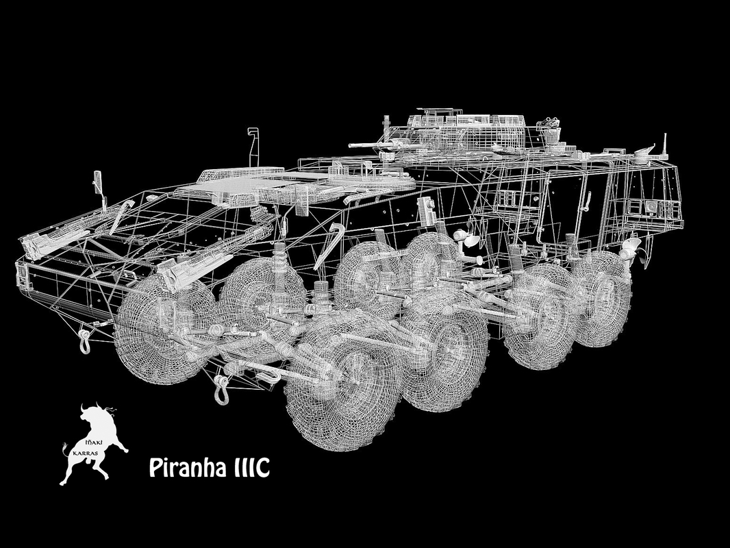 3d model piranha marines