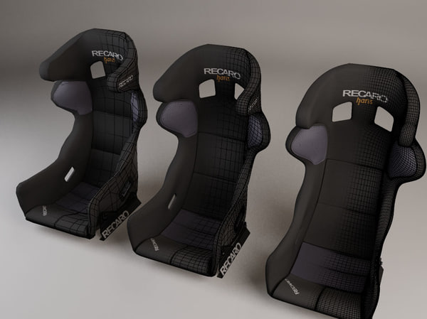 recaro pro racer racing seat 3d model
