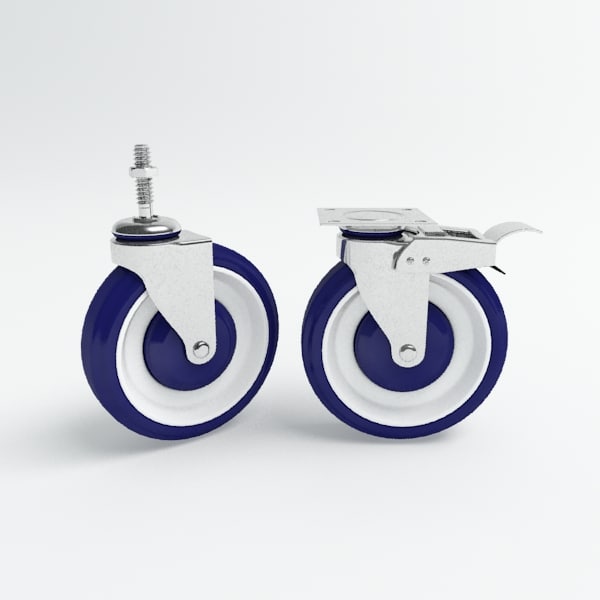 3d model of set casters