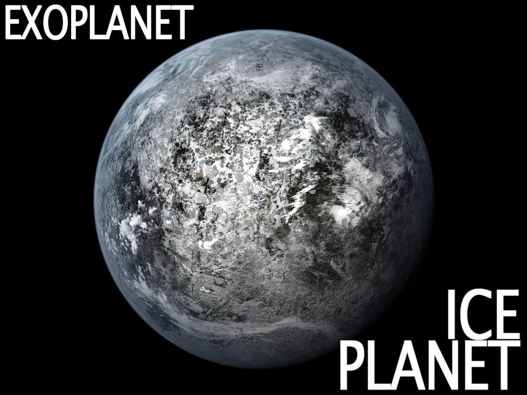 3d frozen ice planet model