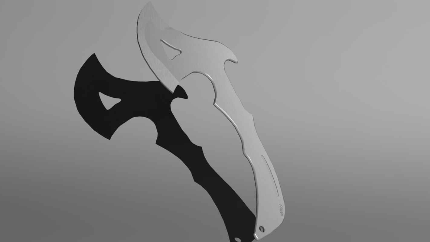 free throwing axe 3d model