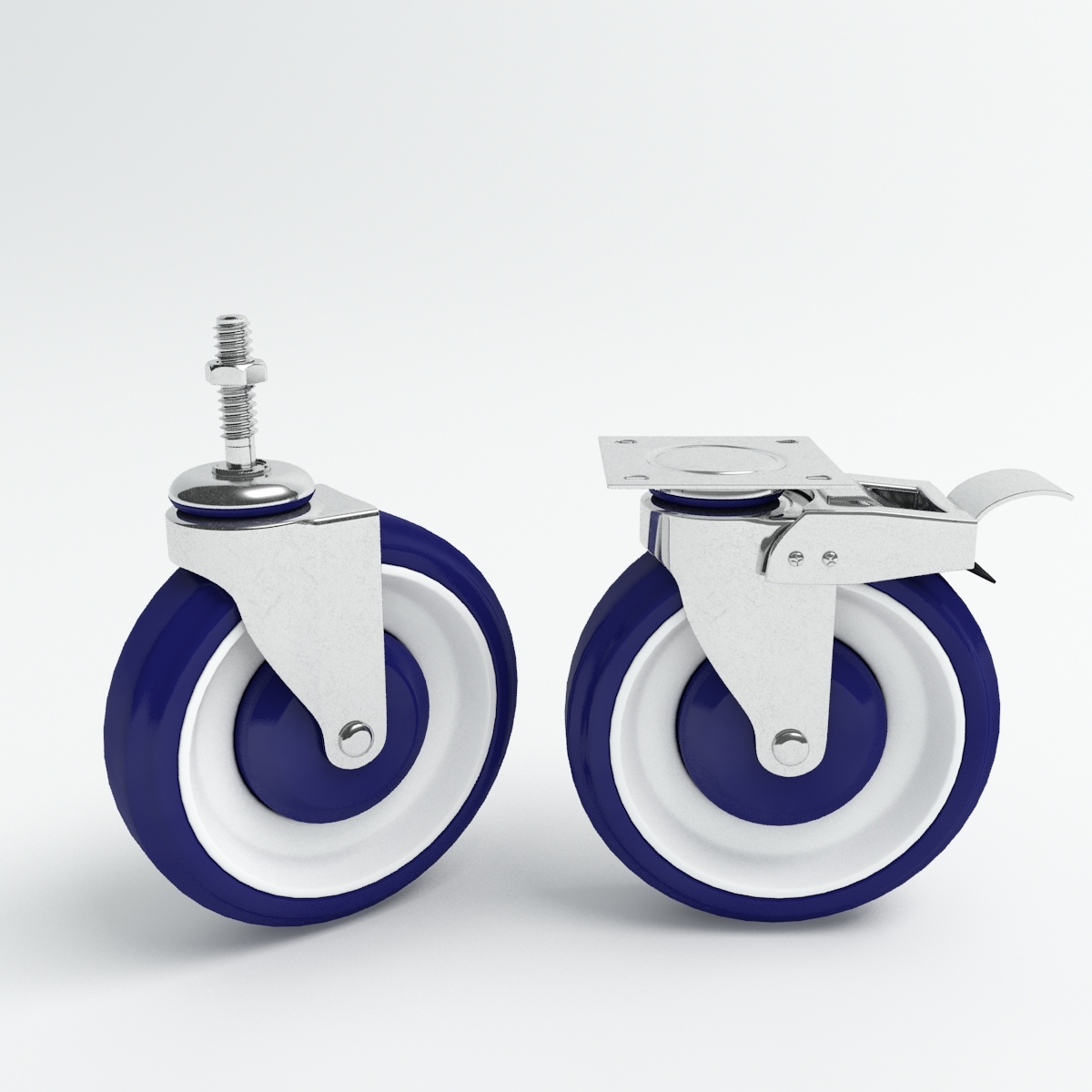 3d model of set casters