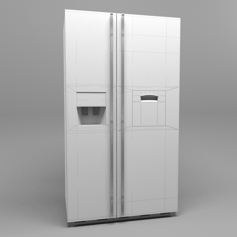 3d model refrigerator kitchen