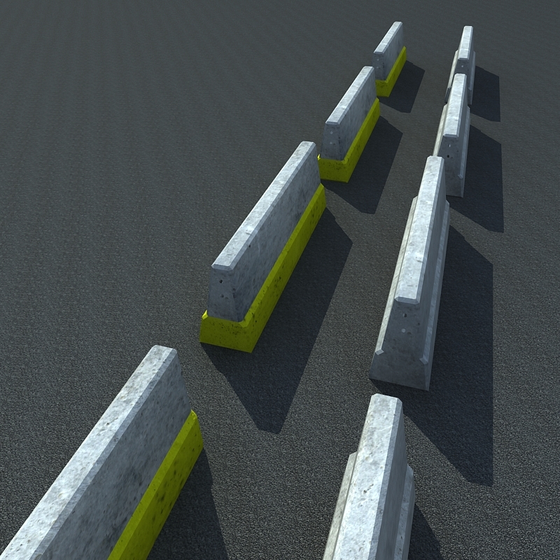 highway concrete block 3ds