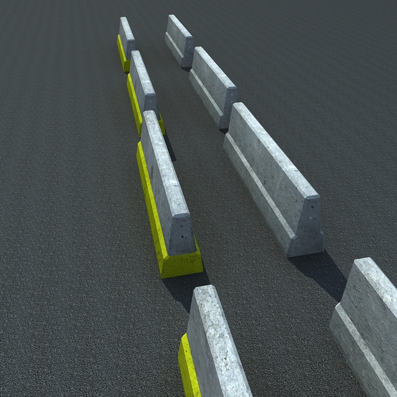 highway concrete block 3ds