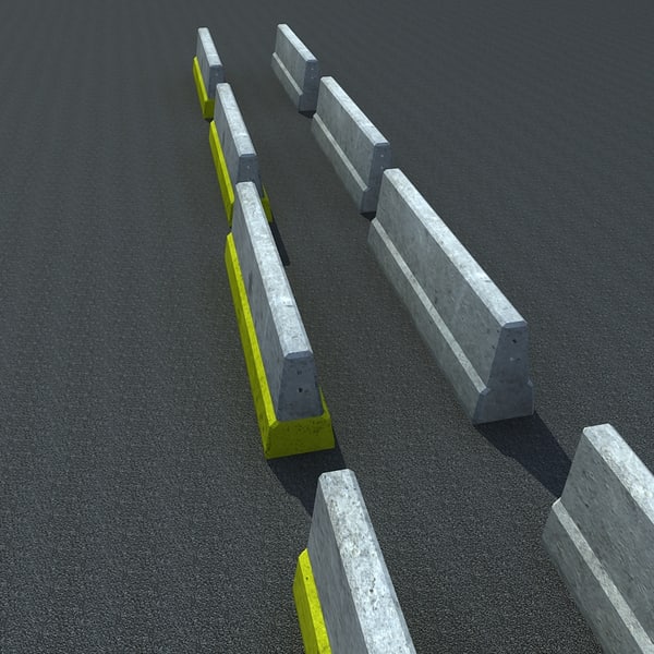 highway concrete block 3ds
