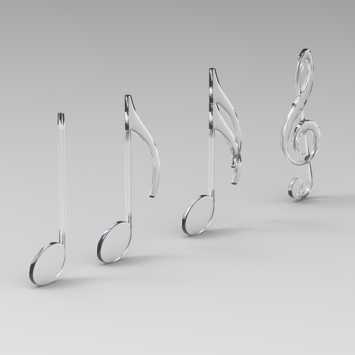 3d musical notes