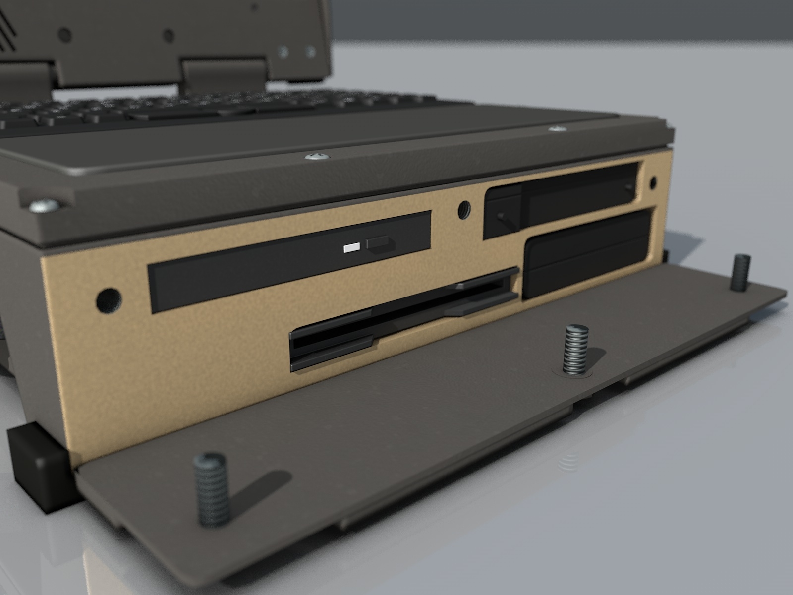 military msd laptop 3d model