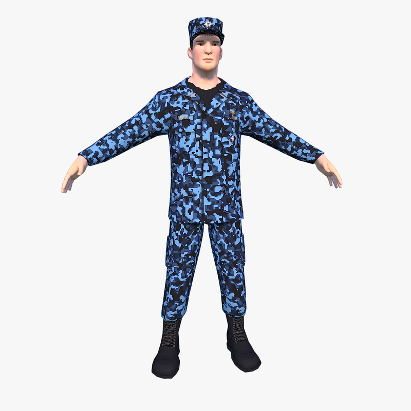3d characters officer enlisted model